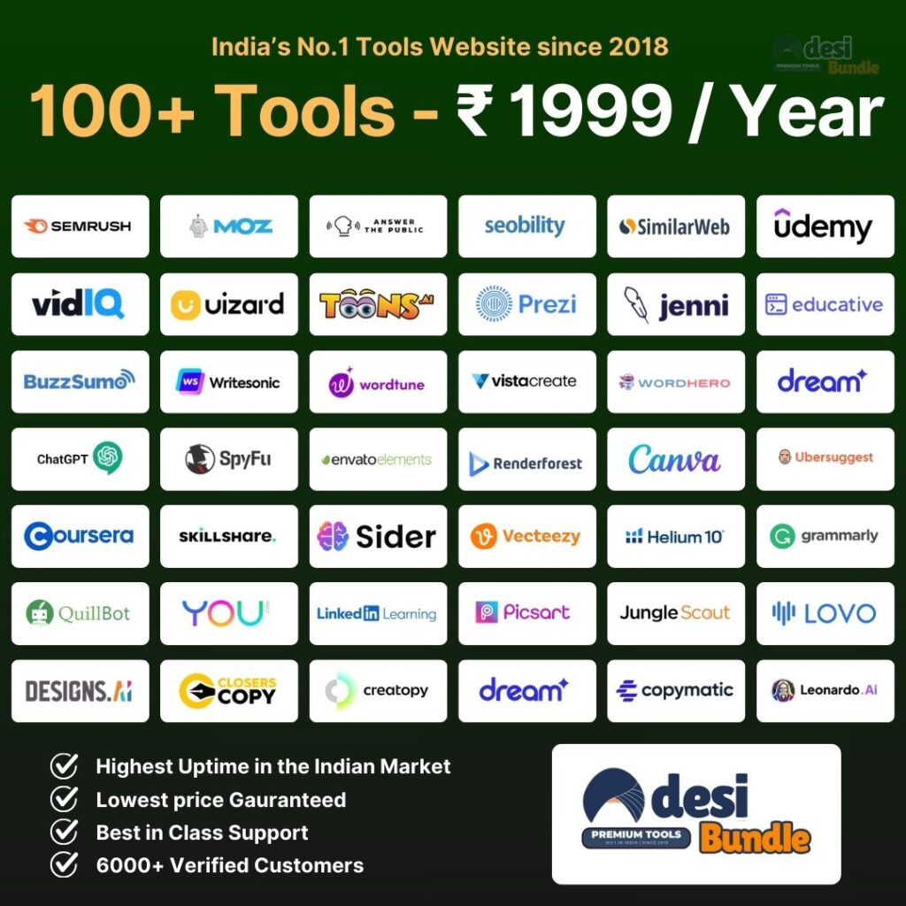 Premium Tools Bundle- 1 Year Validity - Desi Bundle- India’s #1 Group ...